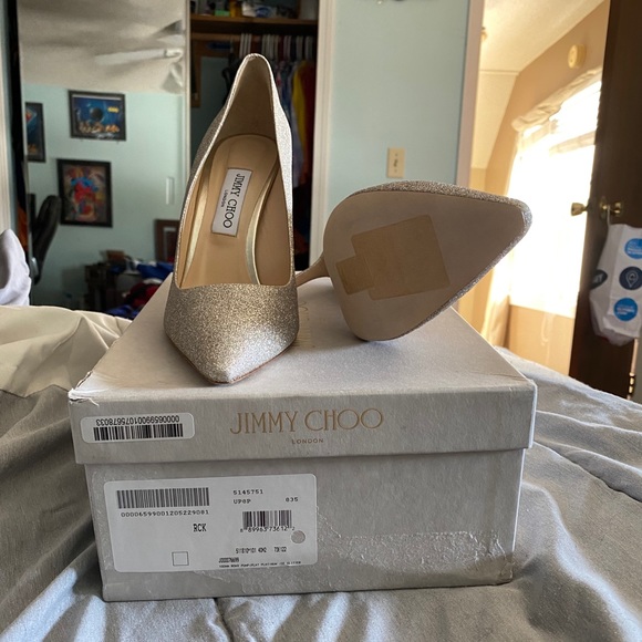 Jimmy Choo | Shoes | Jimmy Choo 0mm Romy Platinum Pumps Size 40 | Poshmark